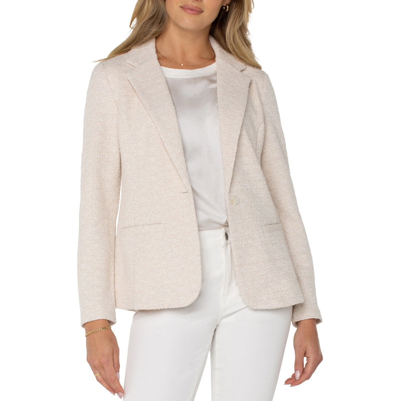 Liverpool Fitted Blazer - Bone Boucle – Take It Outside